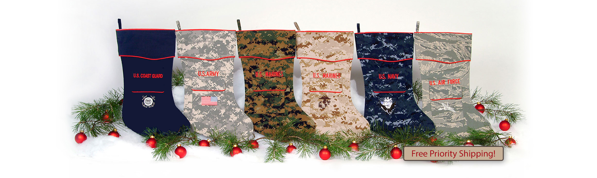 The Military Christmas Stocking Collection by Camosock